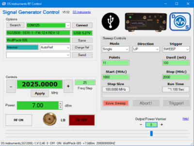 6GHz Compact Signal Generator – DS Instruments Microwave Equipment