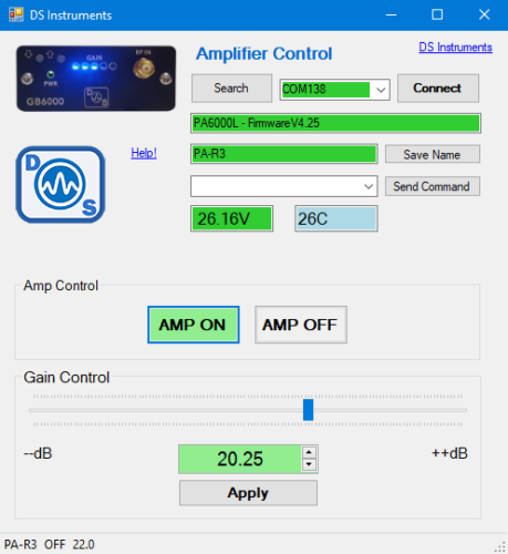 1W Variable Gain Amplifier – 6GHz – DS Instruments Microwave Equipment