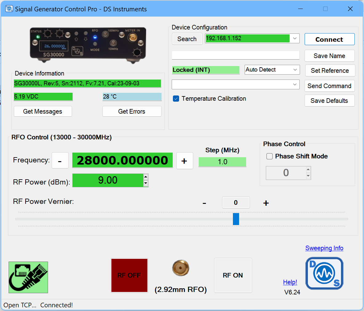 30GHz Standard Signal Generator – DS Instruments Microwave Equipment